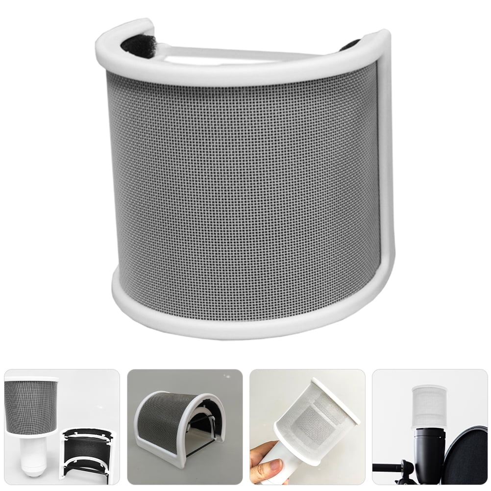 SOPOTUTU Windproof Mic Shield U Shaped Microphone Cover ABS Sponge ...