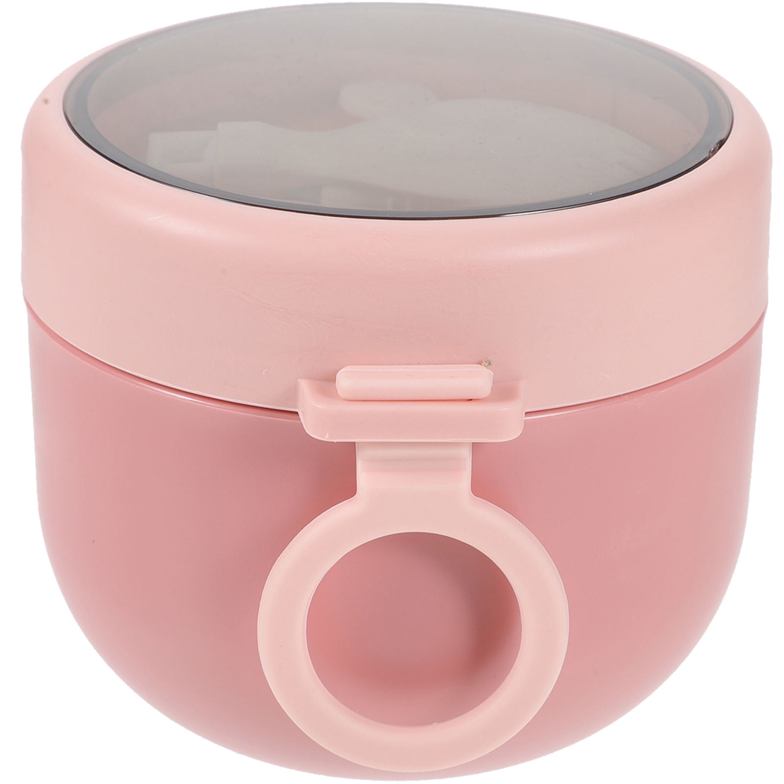 SOPOTUTU Microwave Safe Pink Plastic Breakfast Bowl with Handle ...