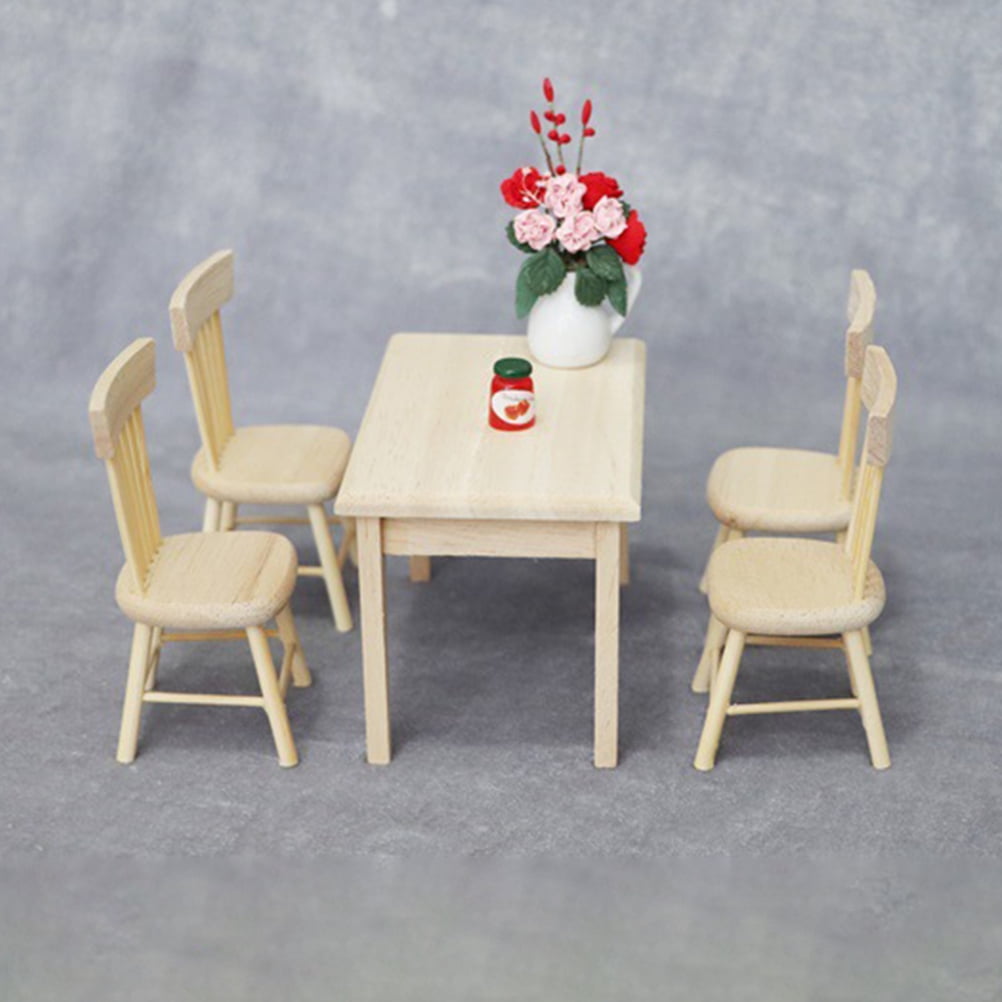 SOPOTUTU Sopotutu Wooden Miniature Furniture Light Yellow Decorative ...