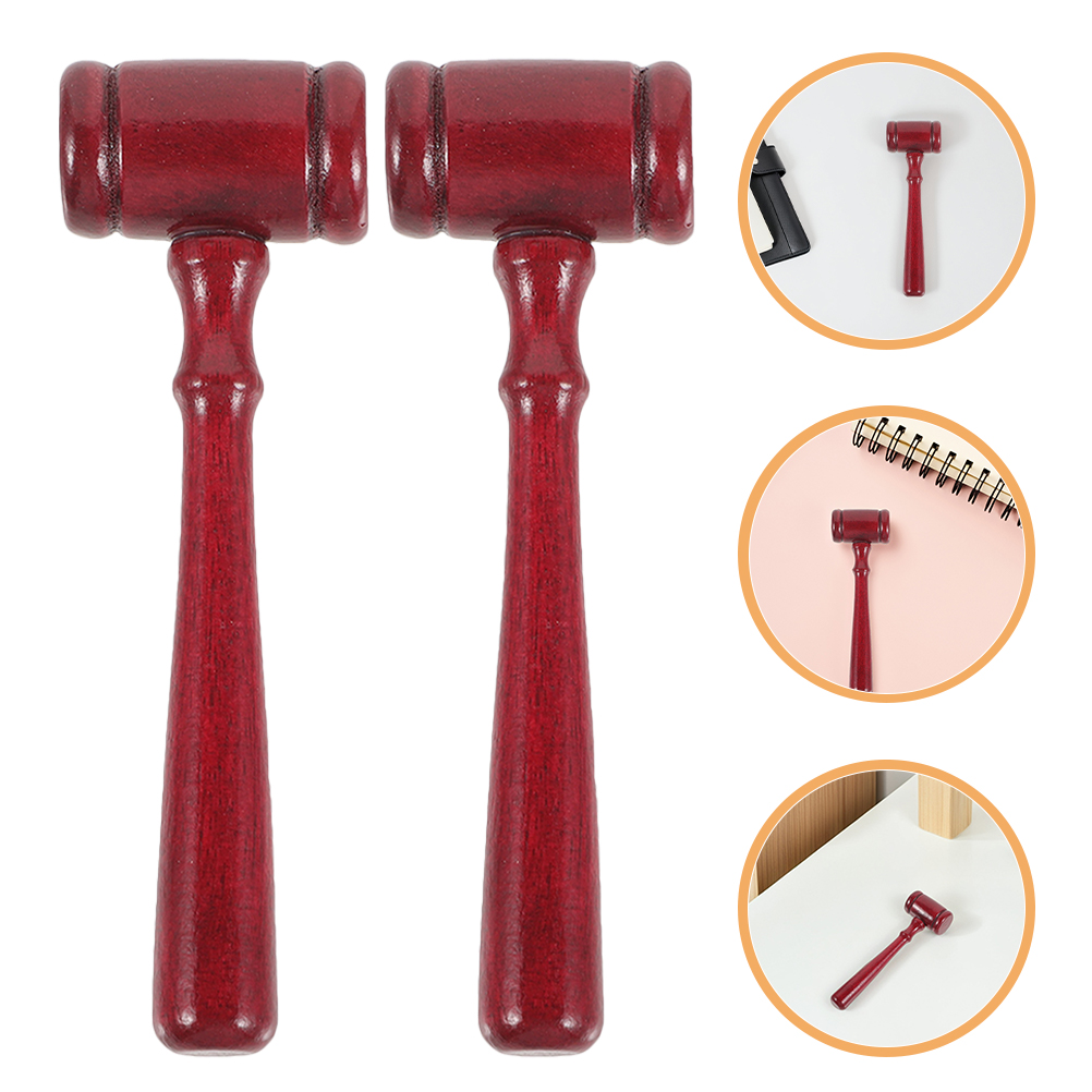 SOPOTUTU Versatile Red Wooden Judge Gavel Ideal for School Plays and ...