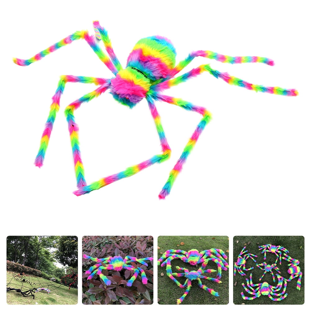 SOPOTUTU Multi-colored Spider Decor 1Pack for Prank Activity 75X24X1 ...