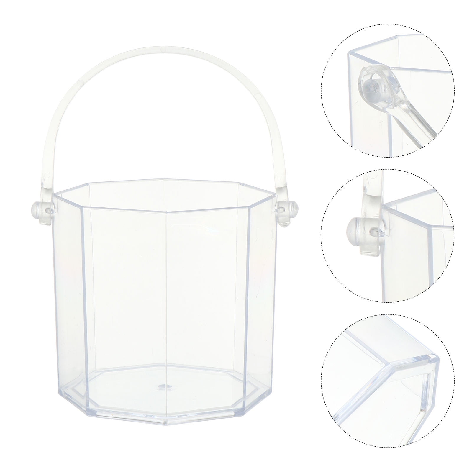 SOPOTUTU Octagonal Transparent Acrylic Ice Container For Party Cooling ...