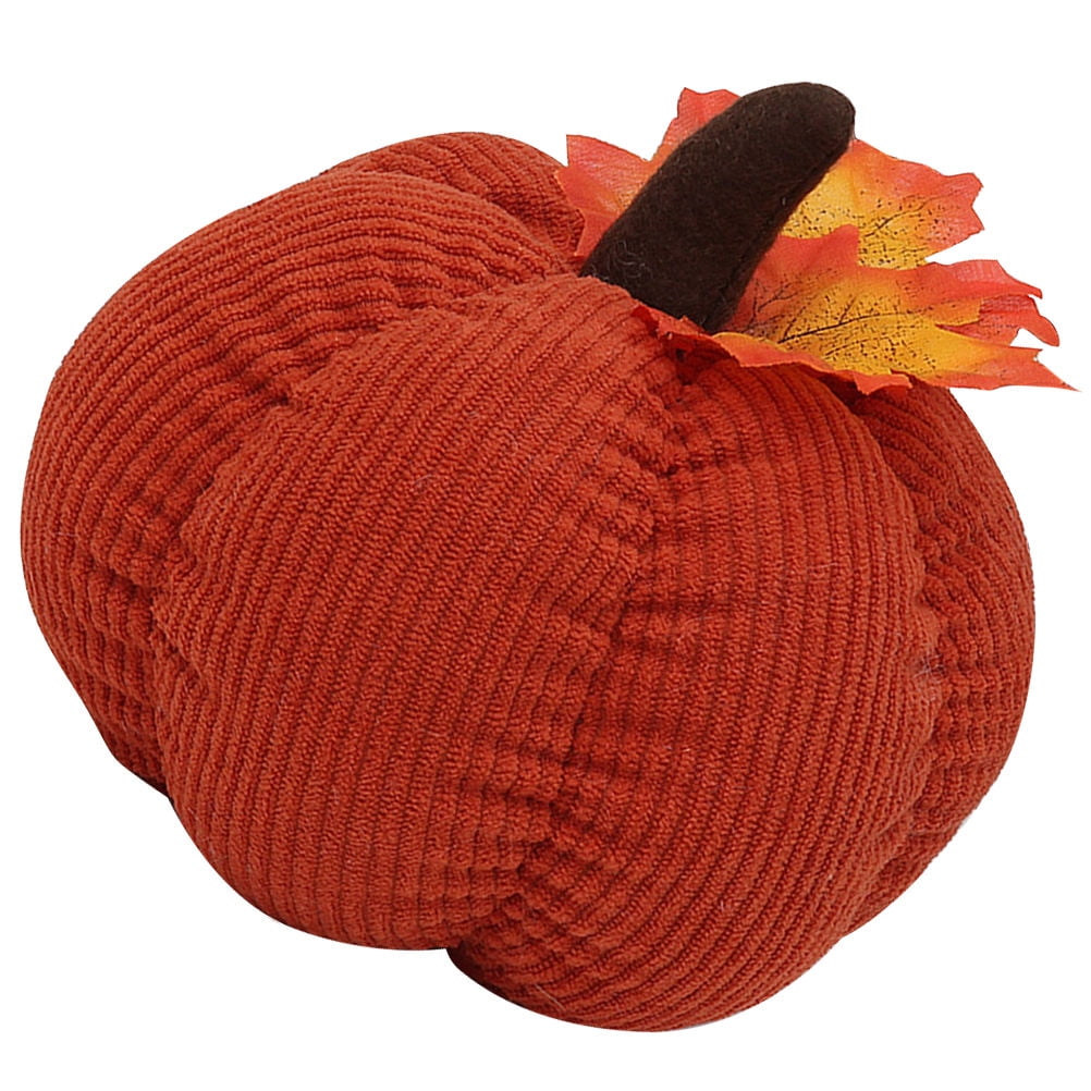 SOPOTUTU Orange Corduroy Pumpkin Table Decoration With Harvest Design ...