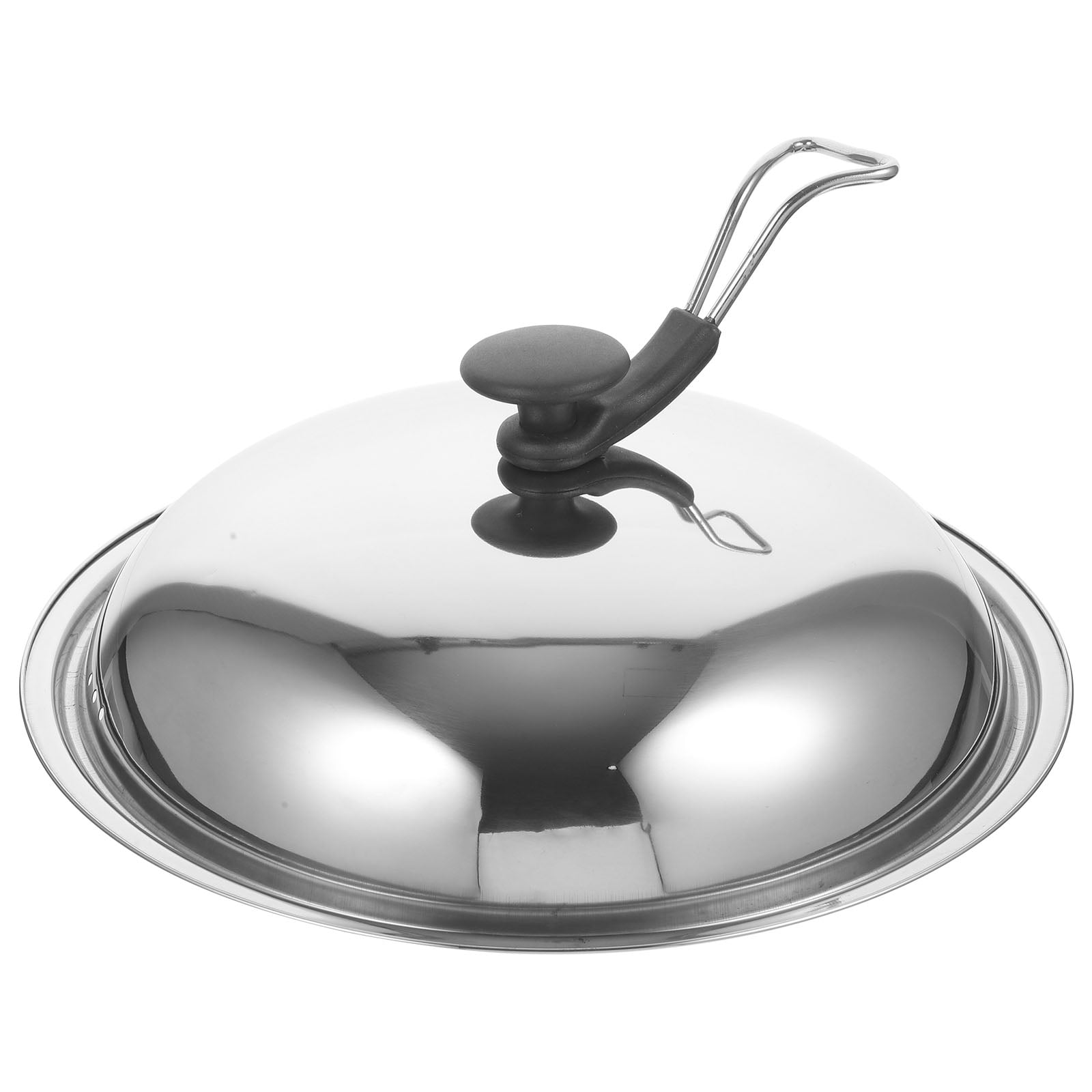 SOPOTUTU Stainless Steel Universal Pan Cover Silver Standing Design ...