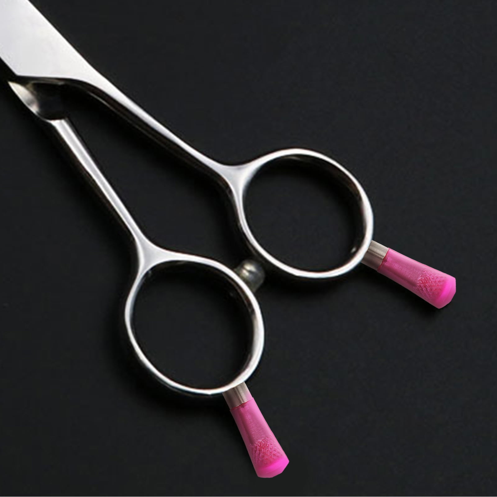 SOPOTUTU Professional 6Pcs Scissors Finger Rests in Silver for Better ...