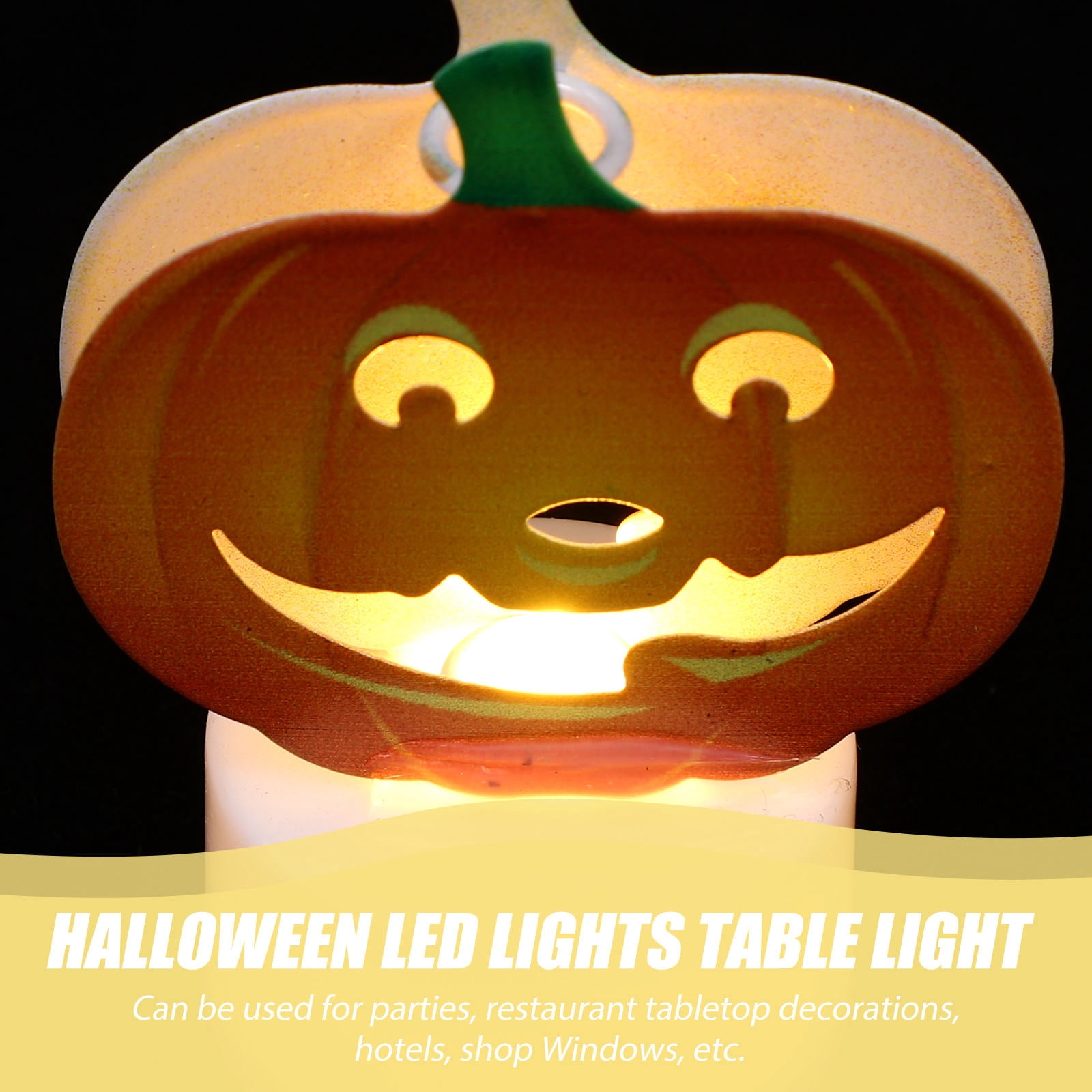 SOPOTUTU Pumpkin LED Light 1Pack Orange Plastic for Room and Tabletop ...