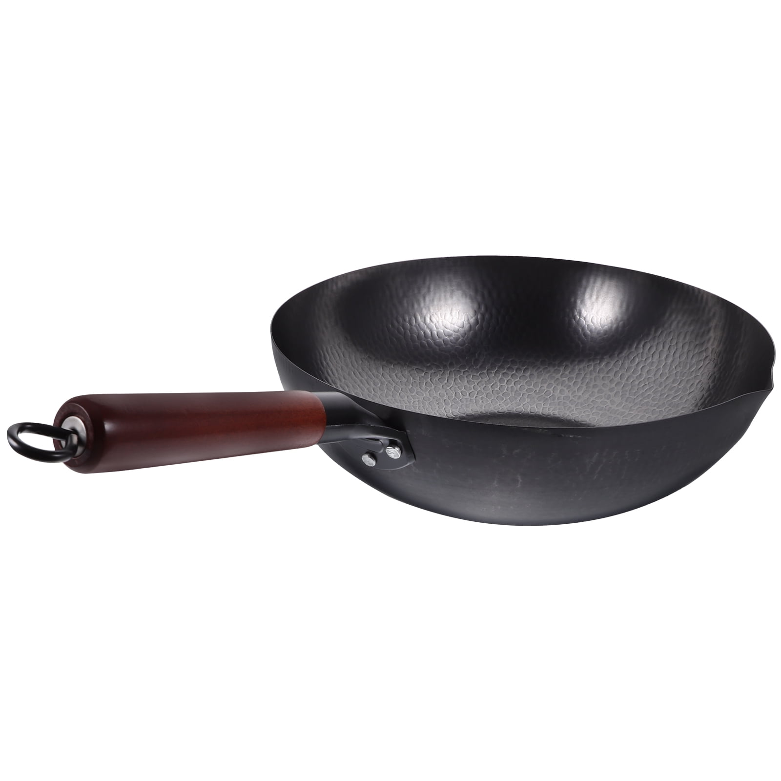 SOPOTUTU Multipurpose Wooden Handle Wok Pan Nonstick Stir Fry Cooking ...