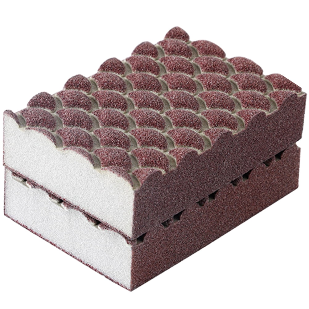 SOPOTUTU Multi Function Dishwashing Sponge Brown 2Pcs for Home Cleaning ...