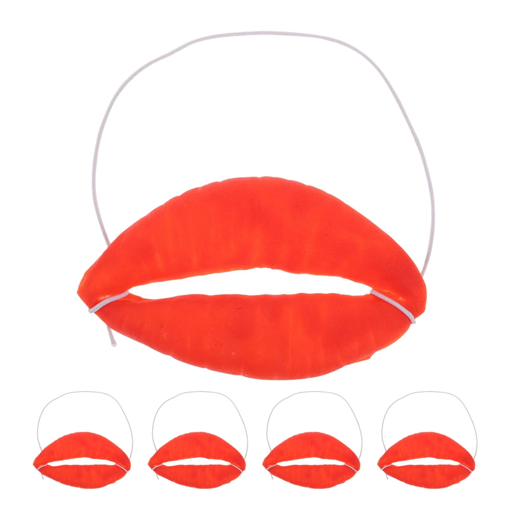 SOPOTUTU Red Latex Sausage Mouth Toy Big Lips Prank For Gatherings 5Pcs ...