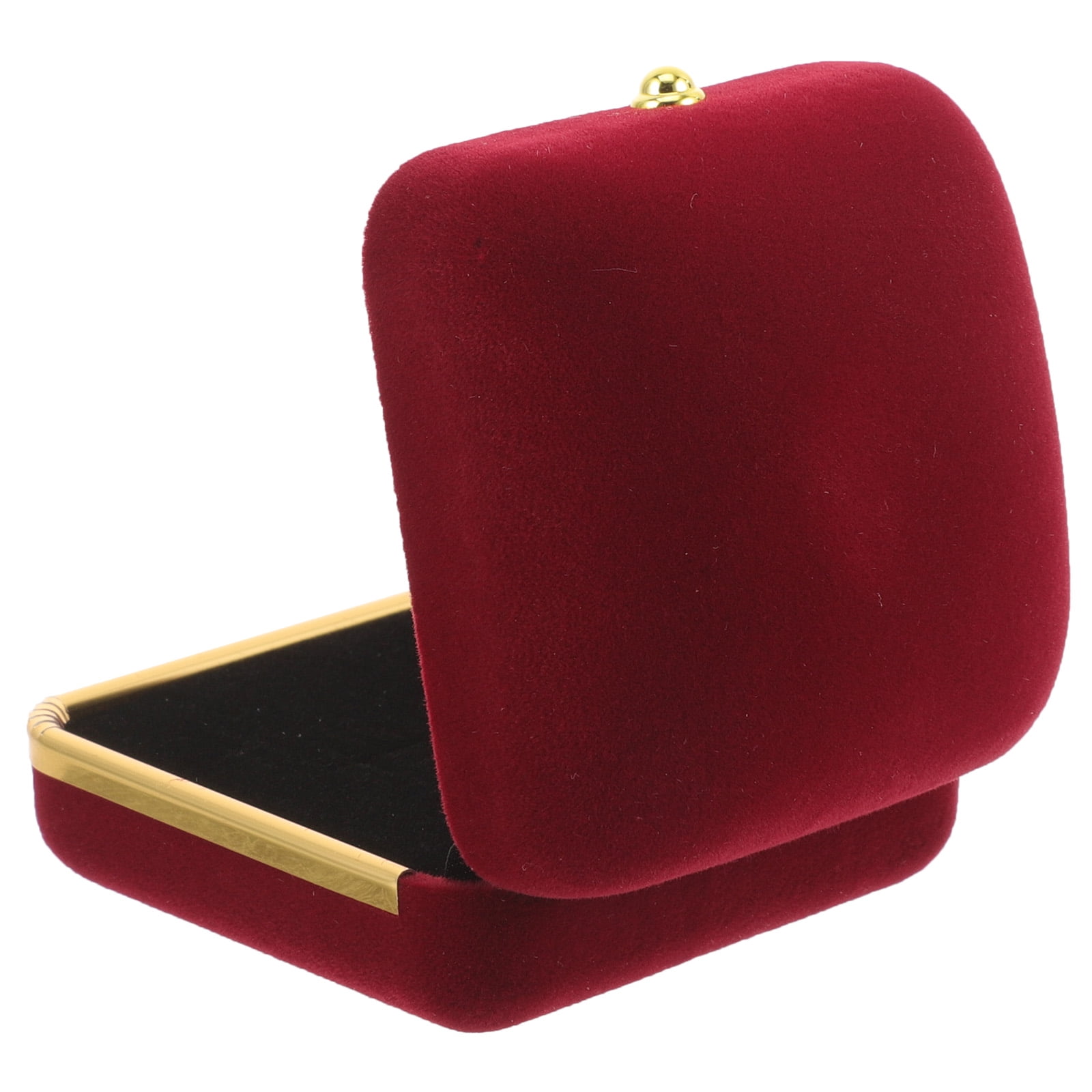SOPOTUTU Ring Proposal Box 1Set 6.5x6x4cm Plastic Metal Velvet Simple ...
