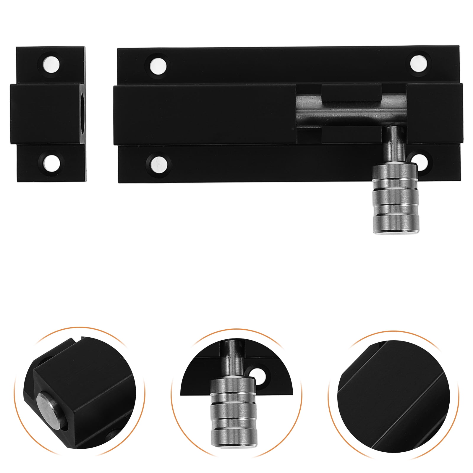 SOPOTUTU Slide Gate Latch with Padlock Hole, Aluminum Alloy Security ...