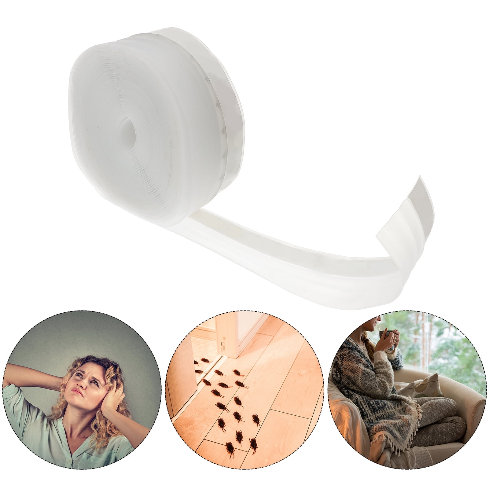 SOPOTUTU Silicone Window Draft Blocker Transparent Weatherstrip Tape ...