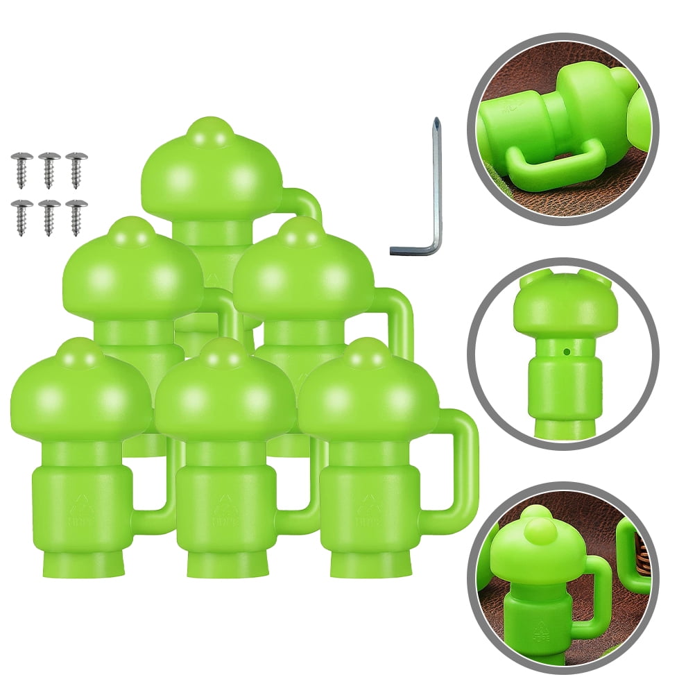 SOPOTUTU Trampoline Replacement Parts 6Set C Shaped Hook Rod Covers for Safety Net Adjustment 11 ...