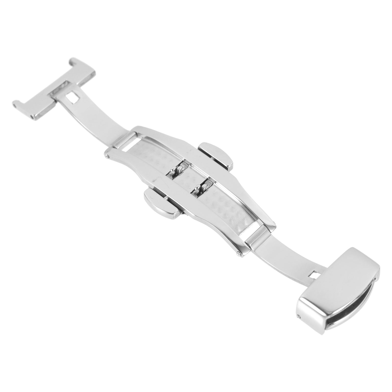 SOPOTUTU Watch Buckle 1Pack Silver Stainless Steel Butterfly Clasp for ...
