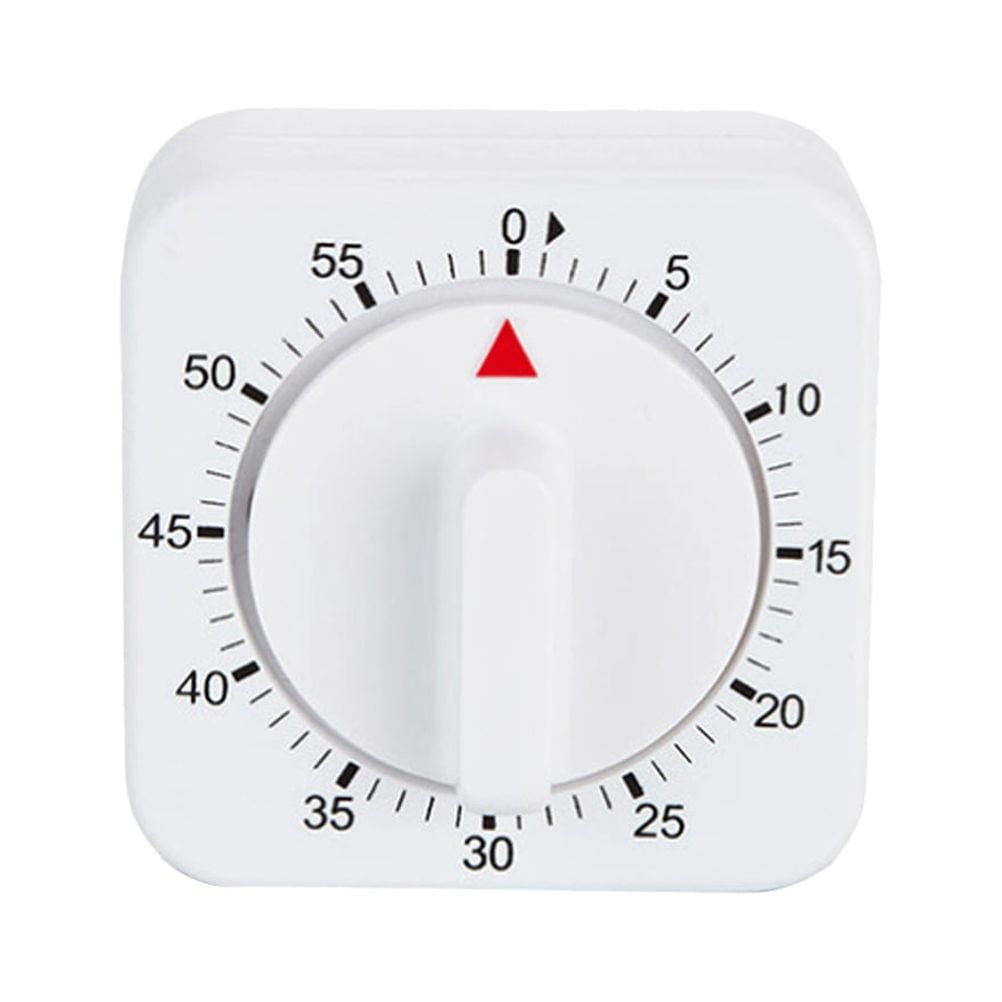 SOPOTUTU White Kitchen Mechanical Timer Easy to Operate 60Minute ...