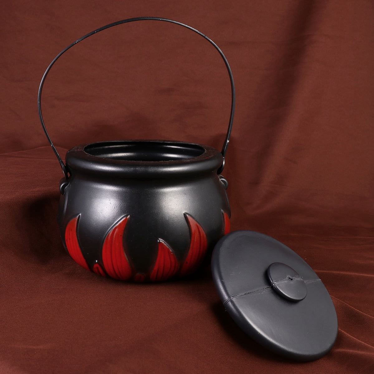 SOPOTUTU Witch Cauldron Candy Serving Bowl 1Pcs Witches Black Cauldron ...