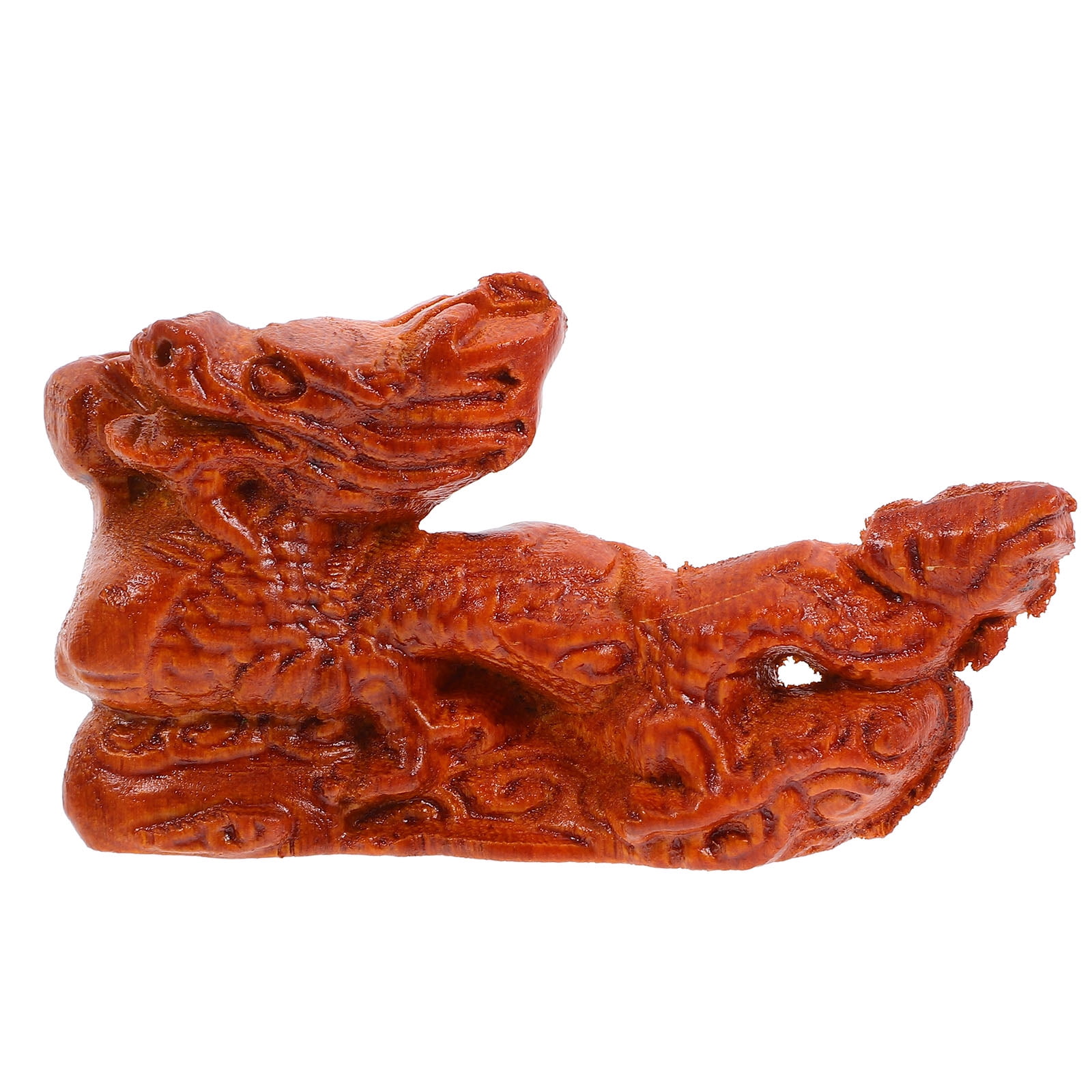 SOPOTUTU Wooden Dragon Craft Dragon Statue Brown Simple Design Adults ...