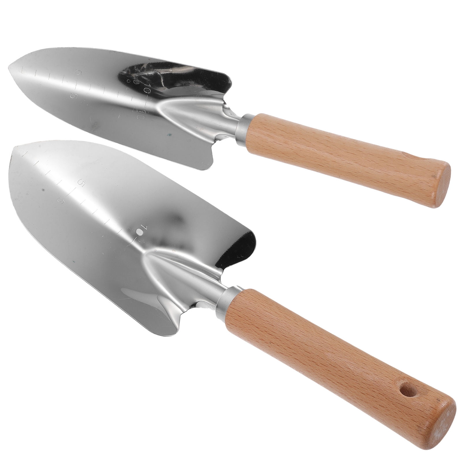 SOPOTUTU 2pcs Heavy Duty Garden Trowels Set Stainless Steel Wood ...