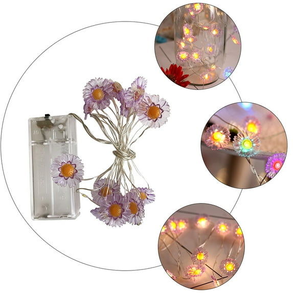 SOPOTUTU daisy window lights Daisy Hanging String Light Plastic Night ...