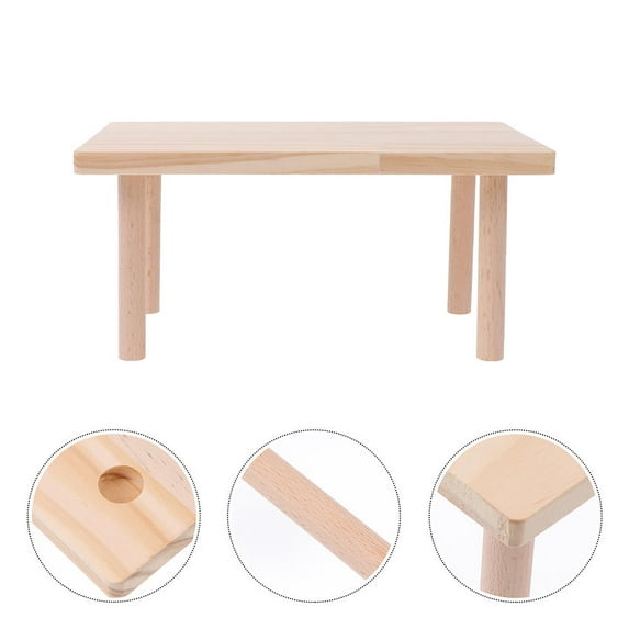 SOPOTUTU Wooden Hamster Platform Light Brown Climbing Board for Small ...