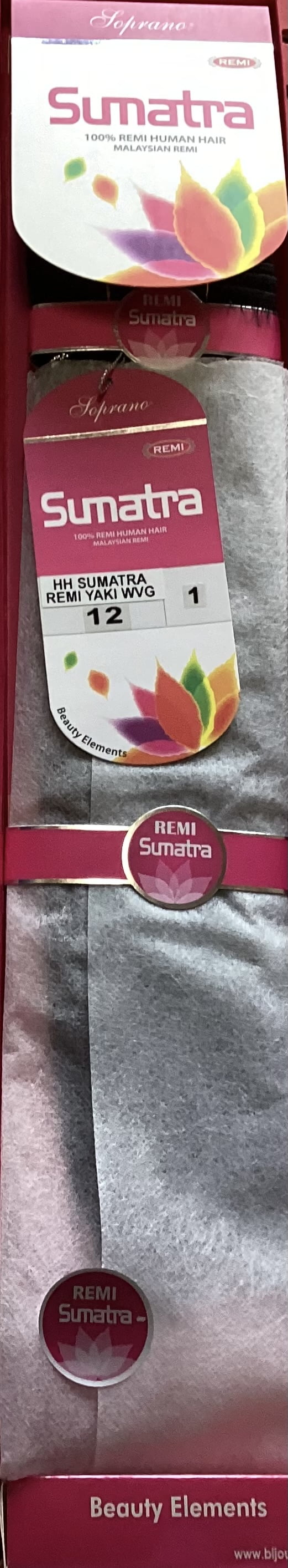 SOPRANO REMI SUMATRA 100% Human Hair MALAYSIAN REMI Yaki WVG 12” inch ...