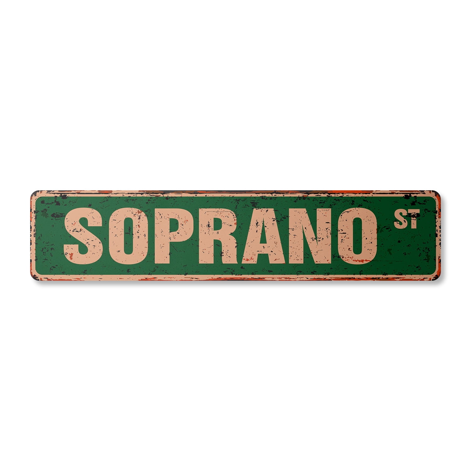 SOPRANO Vintage Plastic Street Sign tony mob mafia gangster singer ...