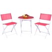 Mainstays Albany Lane 3 Piece Outdoor Bistro Set, Red - Walmart.com
