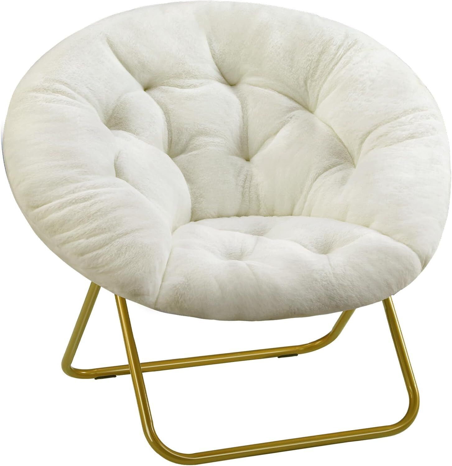 SOPTY Cozy Saucer Chairs Faux Fur Living Room Reading Lounge Furniture ...