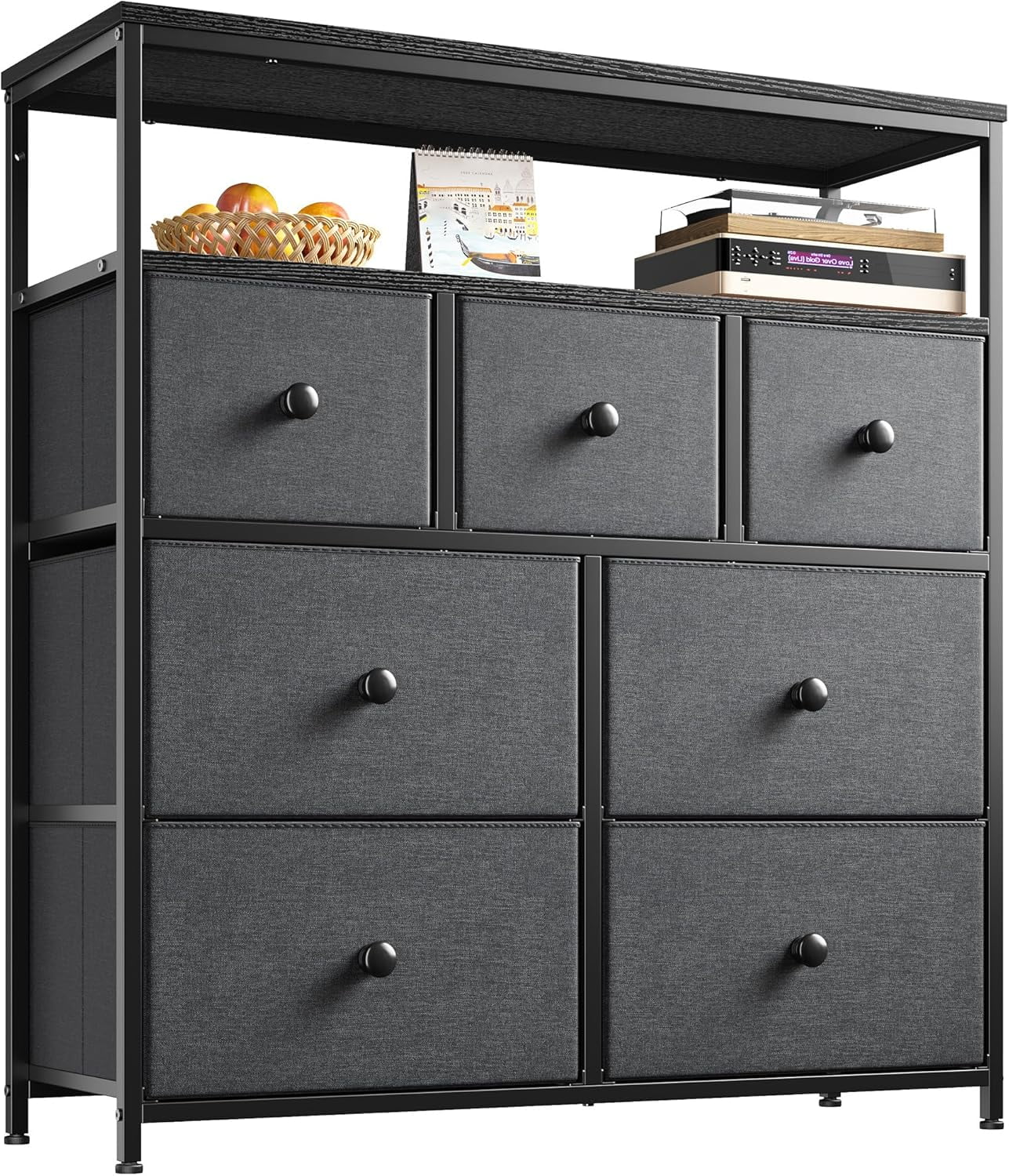 SOPTY Dresser for Bedroom with 7 Drawers, Purple Dressers & Chests of ...