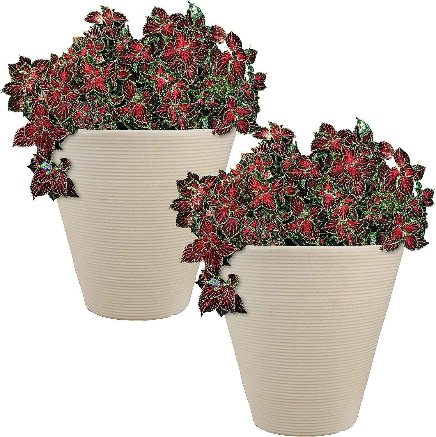 SOPTY Get This Stunning 15.5 - Inch Double - Walled Polyresin Planter ...