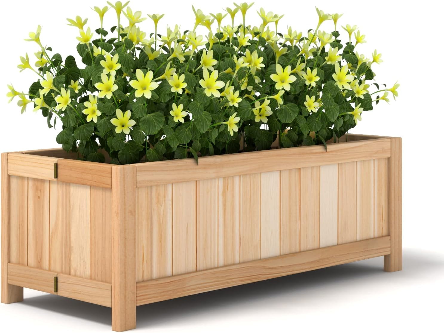 SOPTY Raised Garden Bed, Folding Wood Planter for Vegetable Flower ...