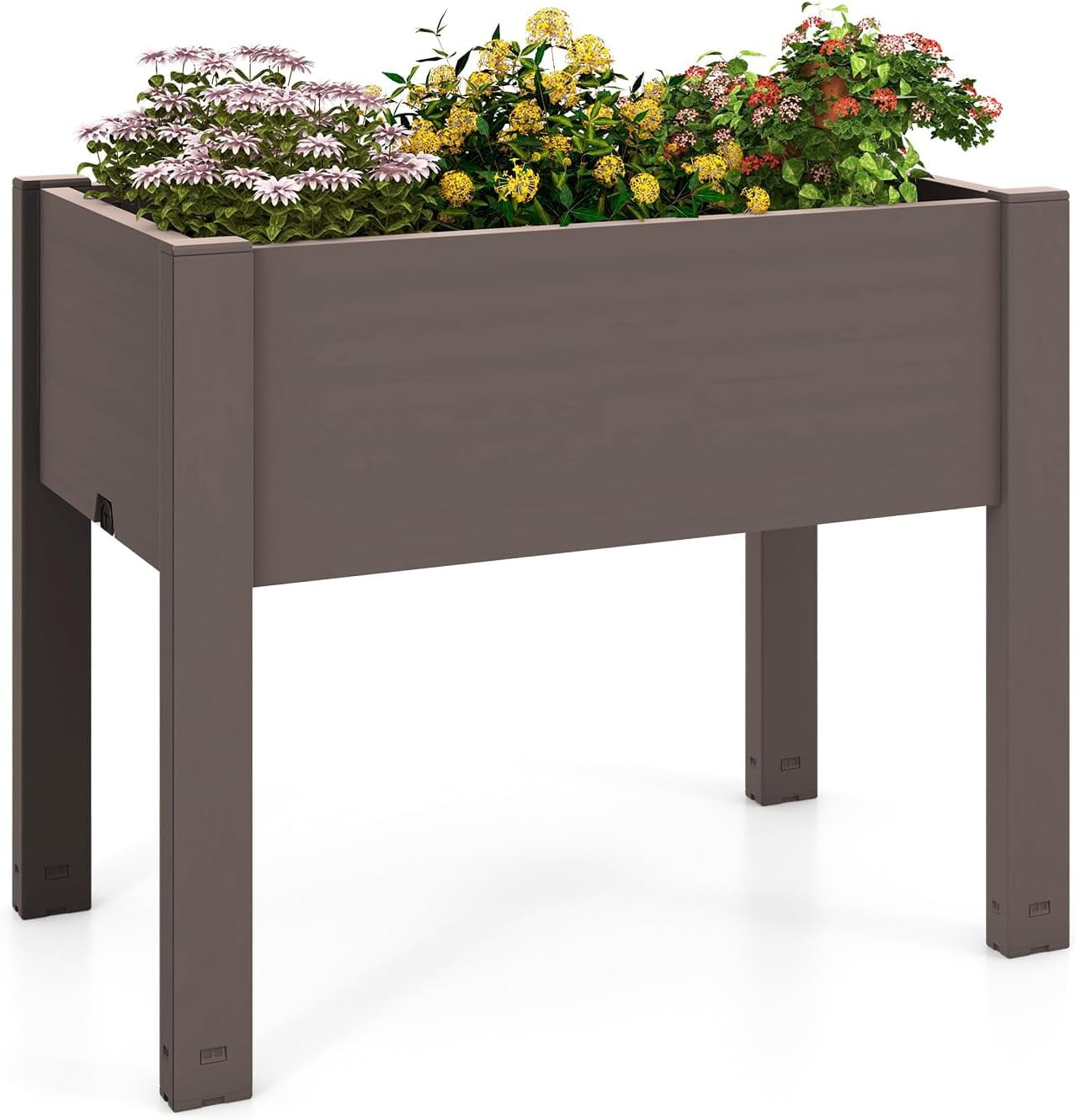 SOPTY Raised Garden Bed with Legs, Self-Watering Planter Box with Water ...