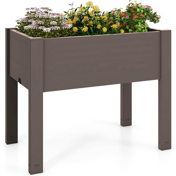 SOPTY Raised Garden Bed with Legs, Self-Watering Planter Box with Water ...