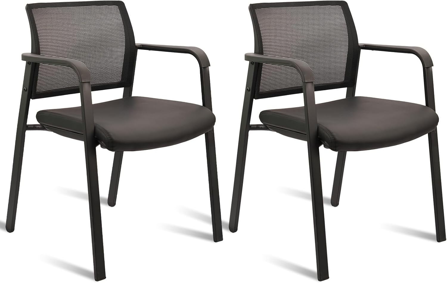 SOPTY Stackable Office Chair, Mesh Back Guest Chairs with Comfortable ...