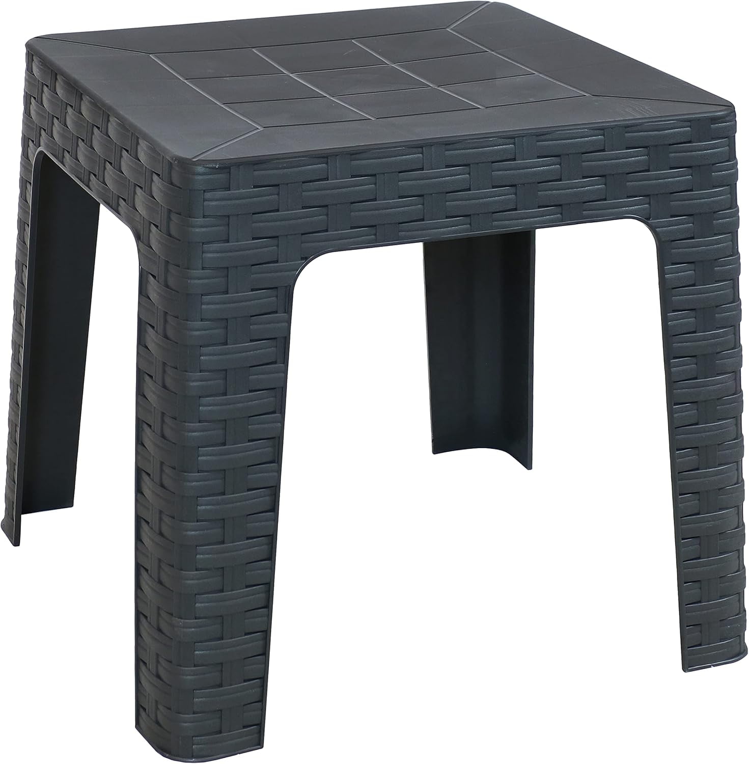 SOPTY Sturdy Square Patio Side Table Measuring 16.75" - Perfect Outdoor ...
