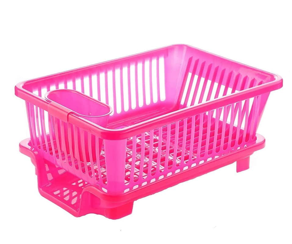 SORATH 3 In 1 Large Durable Plastic Kitchen Sink Dish Rack Drainer ...