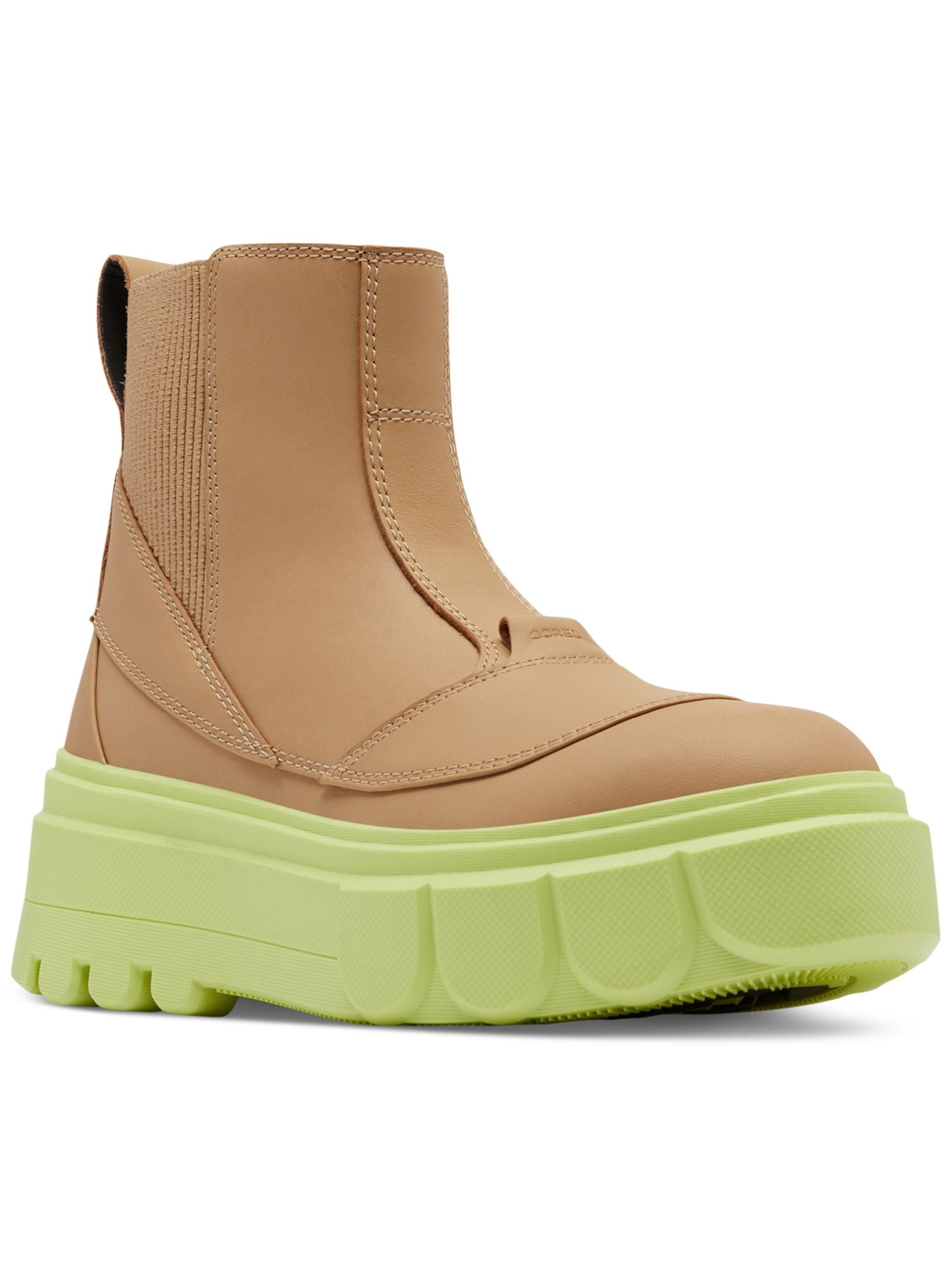 SOREL Womens Beige Heel Pull-Tab Goring Cushioned Caribou X Round Toe ...