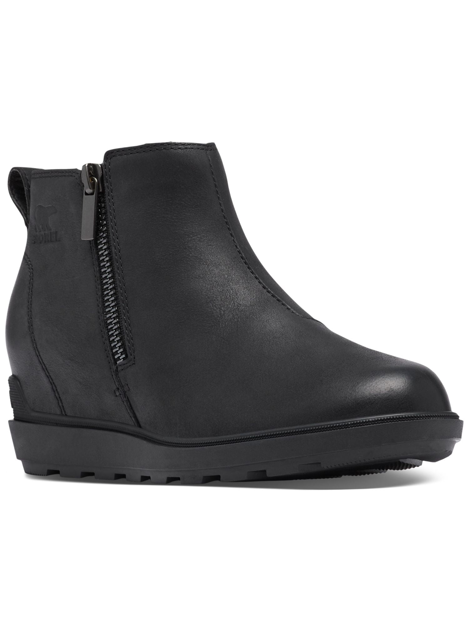 SOREL Womens Black Heel Pull-Tab Debossed Logo Goring Padded Evie Ii ...