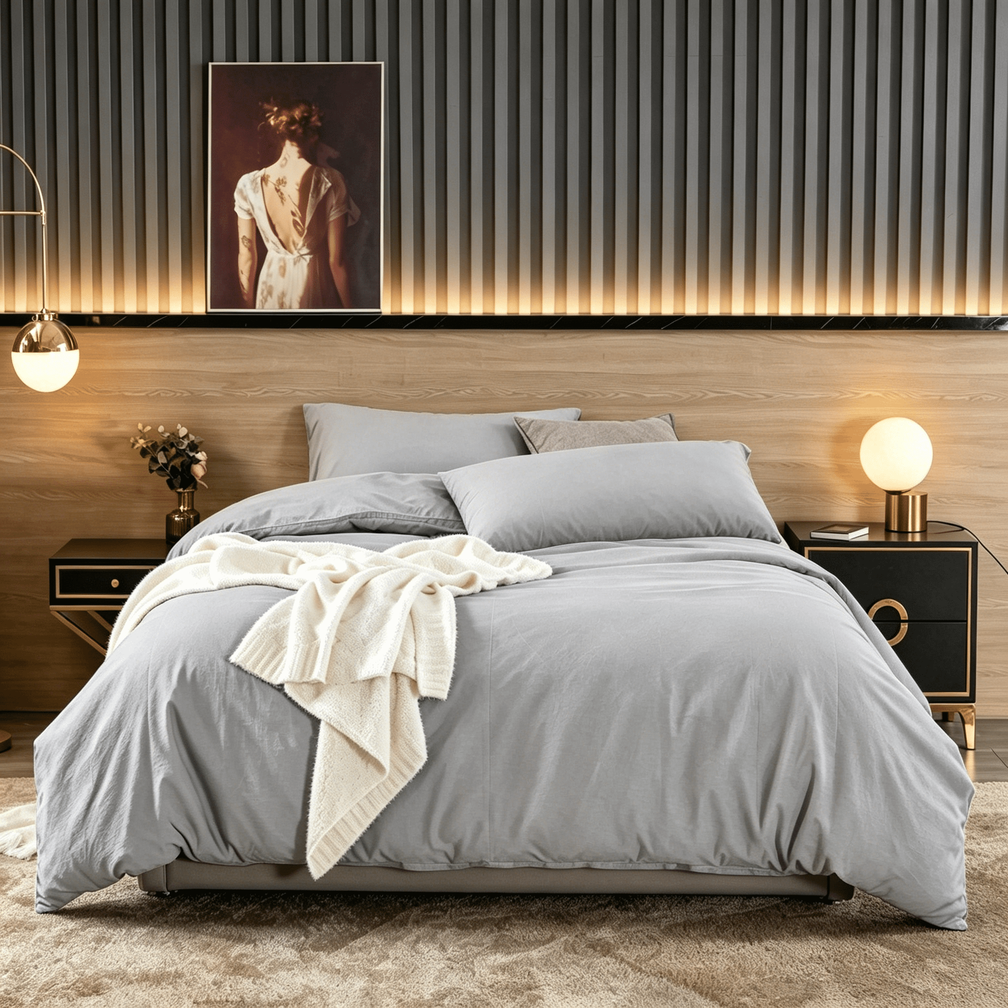 SORMAG 3 Pieces Duvet Cover Set, Soft Washed Microfiber Duvet Cover ...