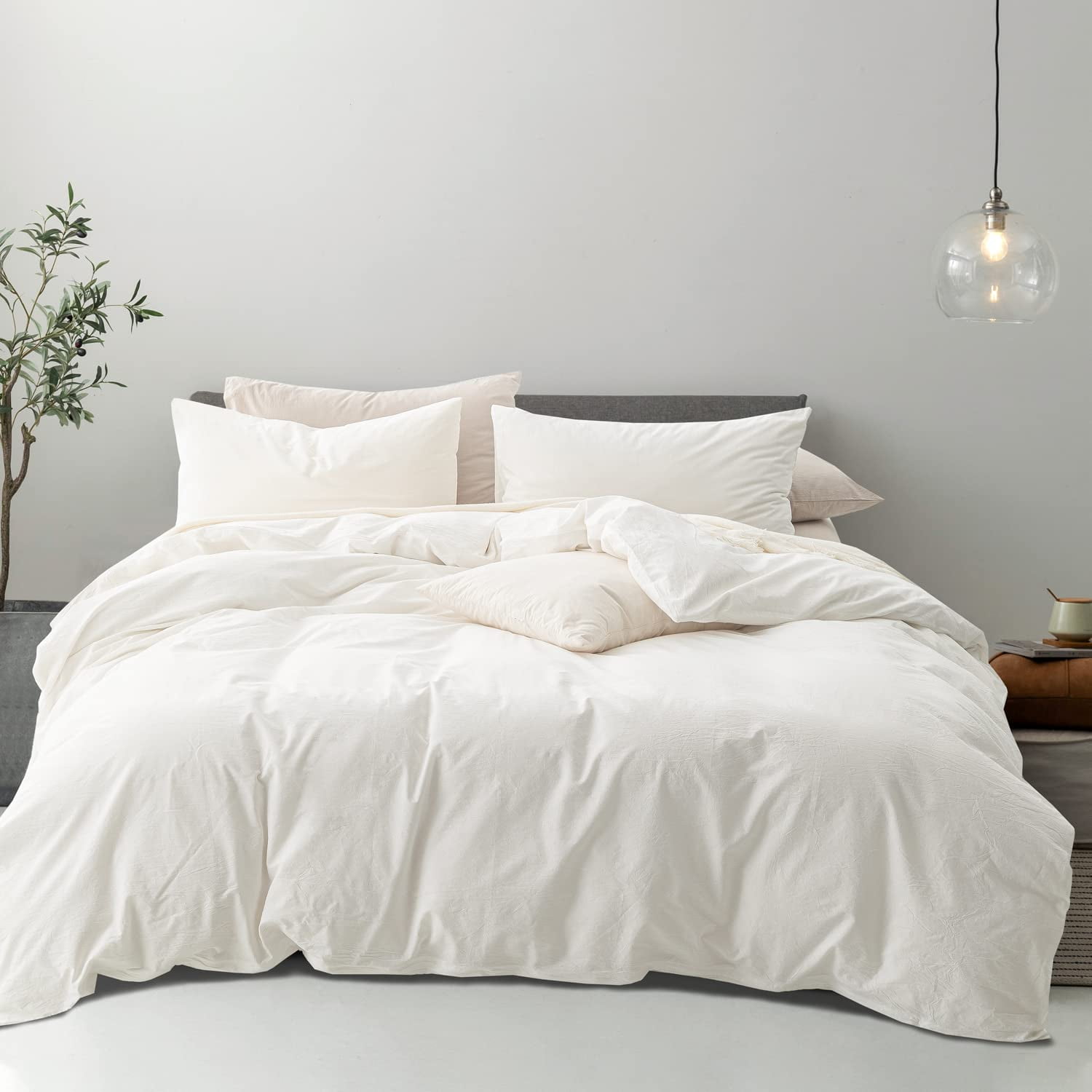 SORMAG Duvet Cover Set Soft Washed Microfiber Duvet Cover 2 Pieces Twin ...