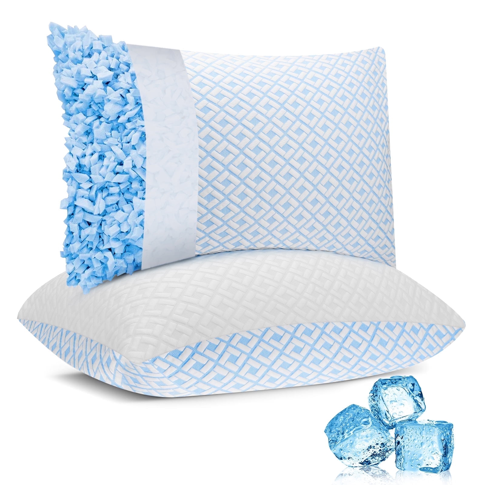 SORMAG, Shredded Memory Foam Pillow, Standard Size 20x26, Cooling ...