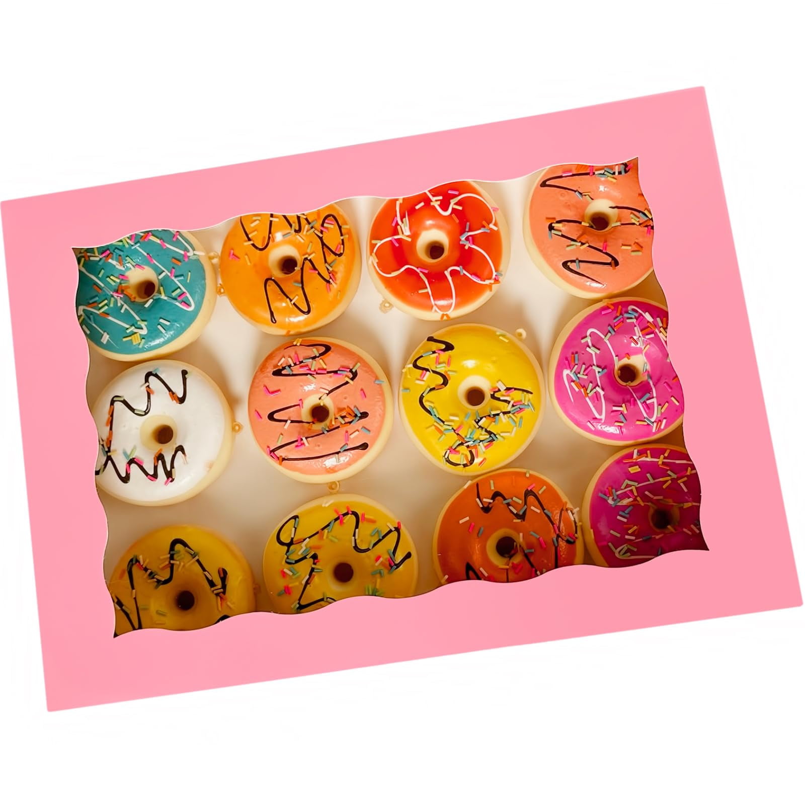 SOROO 8-PACK Pink Pastry Bakery Box 14x10x3inch,Large Donuts,Muffins ...