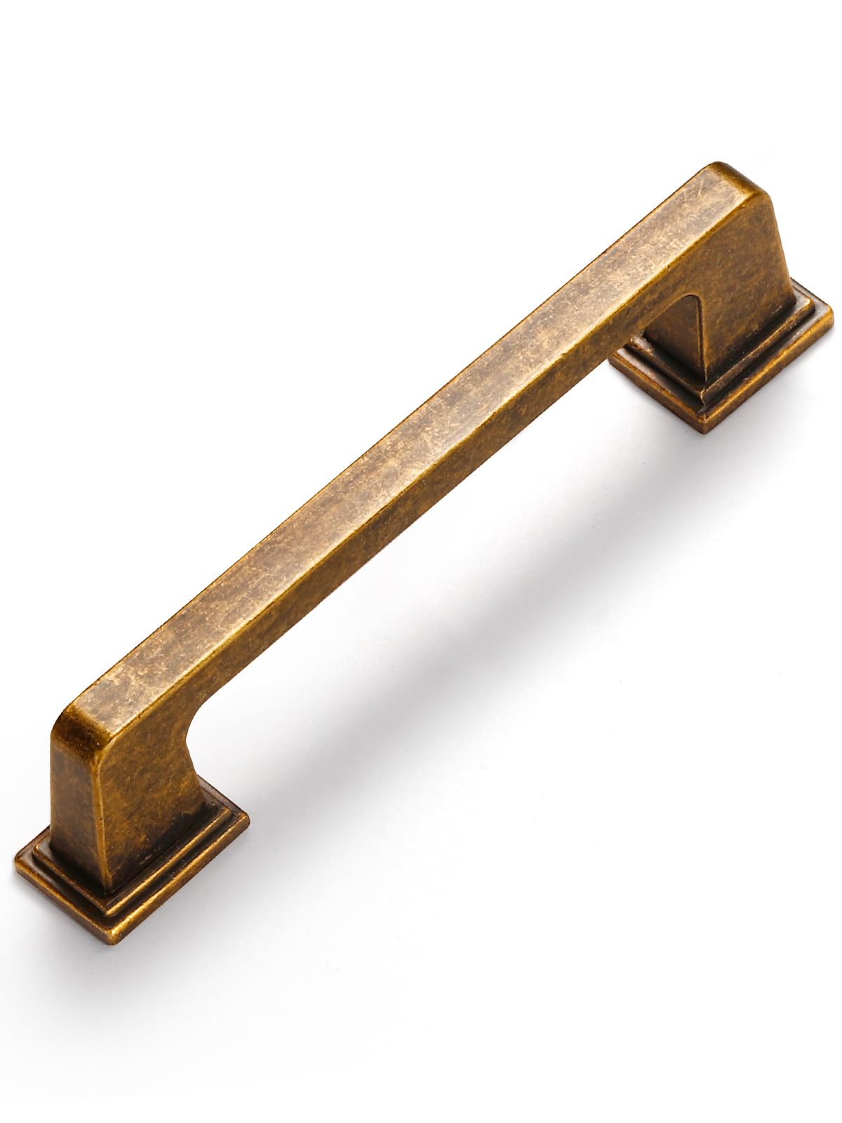 SORWDUERM 10 Pack Antique Brass Cabinet Pulls Square 3"(76mm) Hole ...