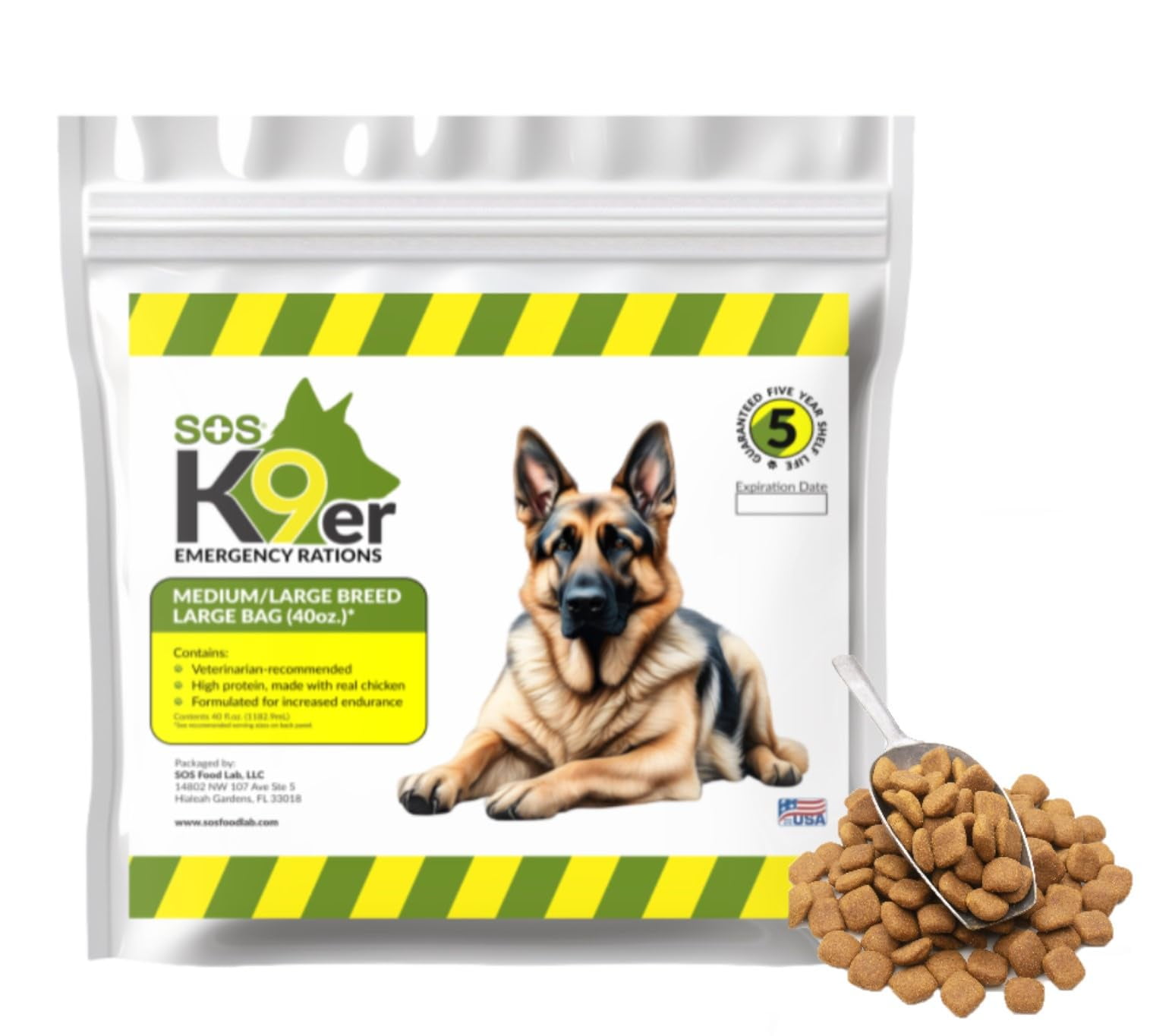 SOS Food Lab Emergency CCF19 Dog Food Ration Pet Food Contains High ...