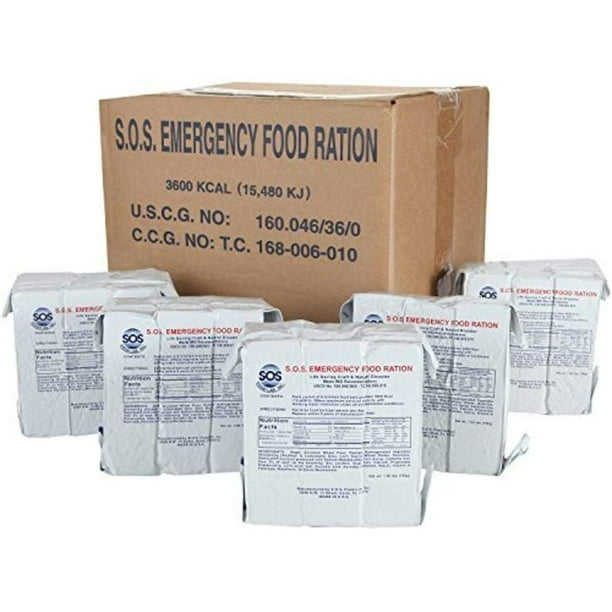 SOS Food Labs Rations Emergency 3600 Calorie Food Bar - 3 Day 72 Hour ...