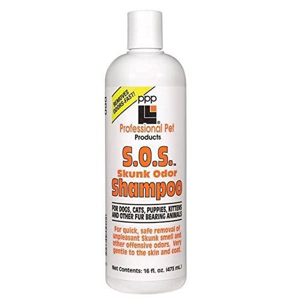SOS Skunk Odor Shampoo 16oz Bottle Concentrate Pet Grooming Bathing ...