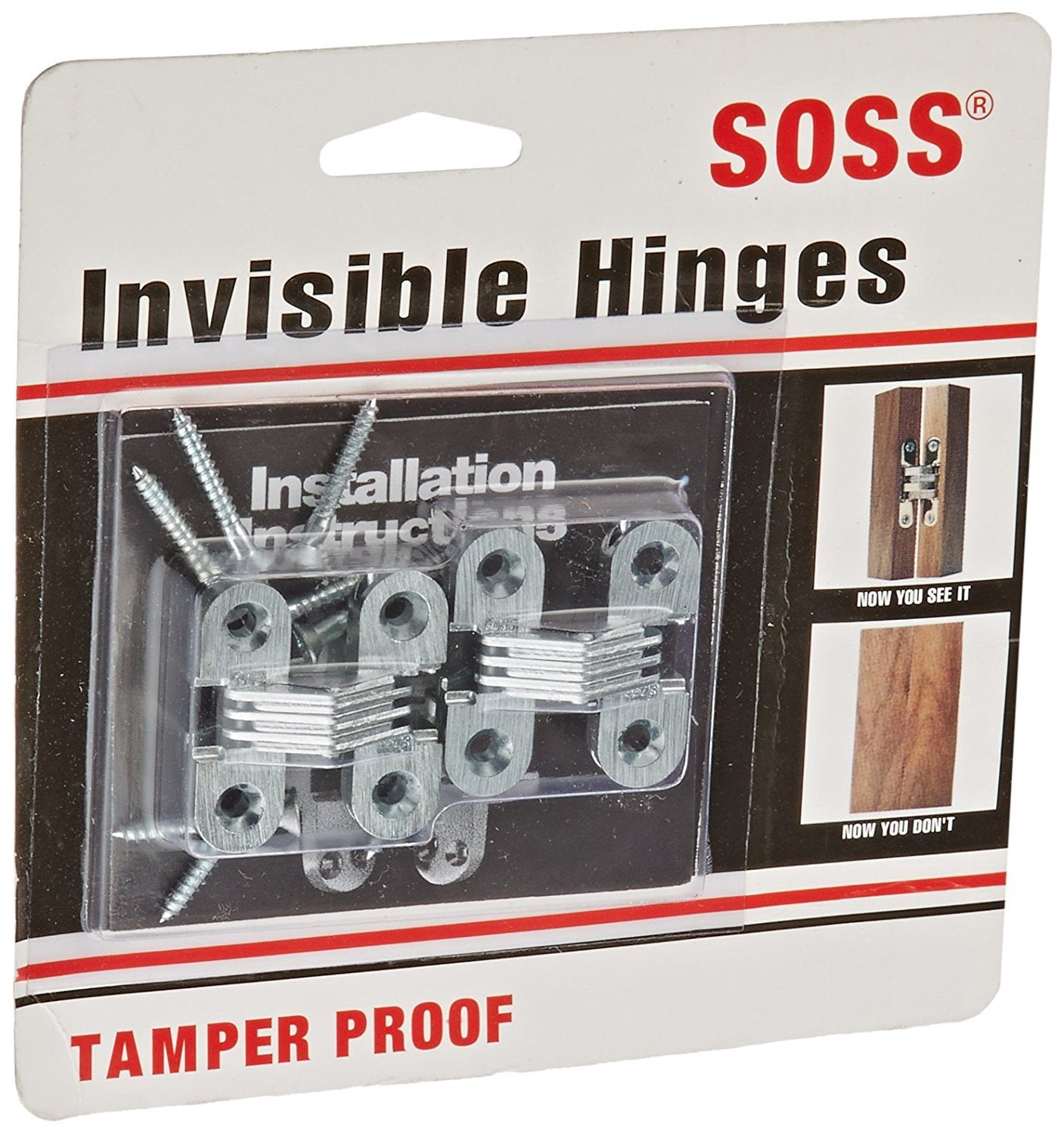 SOSS Door Hardware - 103CUS26D Mortise Mount Invisible Hinges with 4 ...