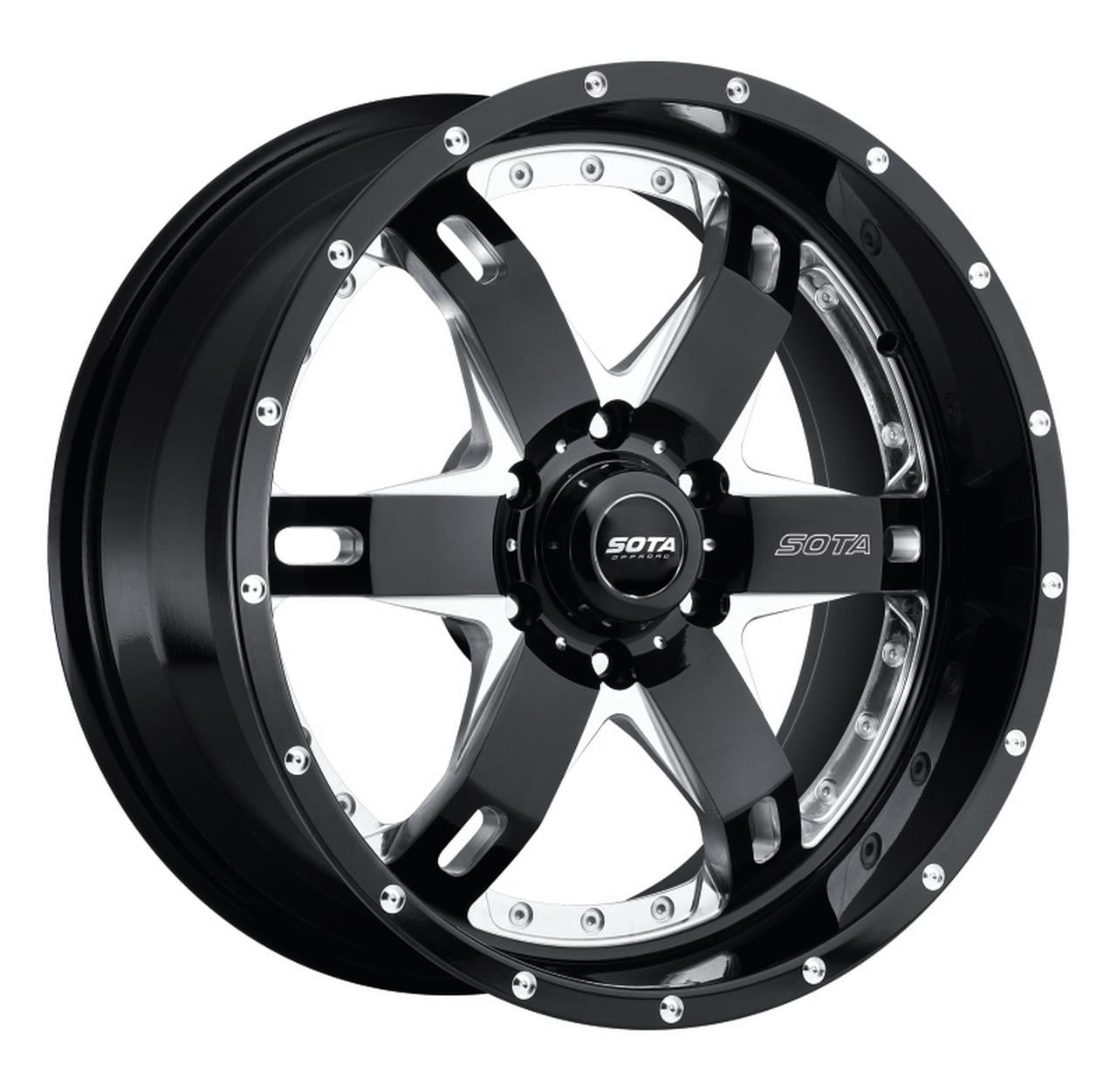 SOTA Offroad R.E.P.R. Gloss Black Rims 20x9 6x135 0mm, CNC Milled ...