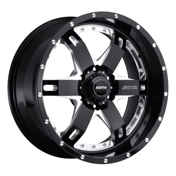 SOTA Offroad R.E.P.R. Gloss Black Rims 20x9 6x135 0mm, CNC Milled ...