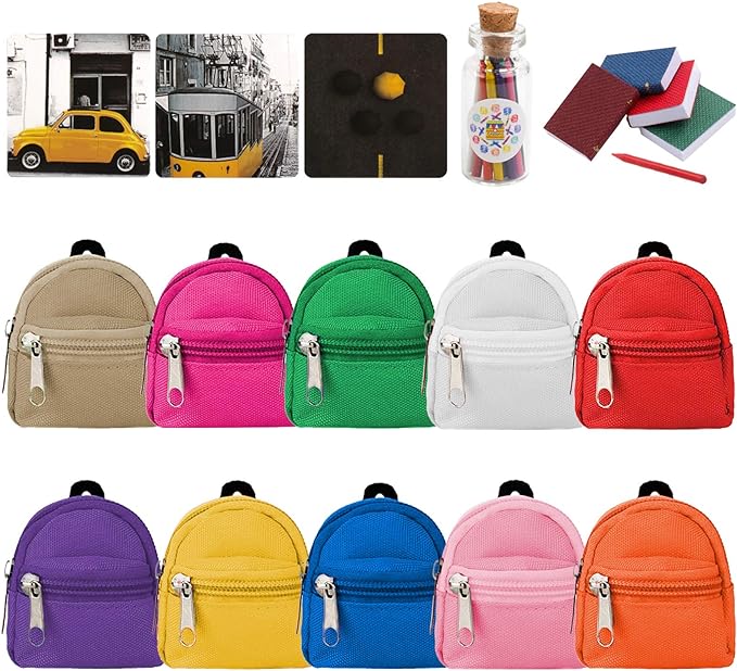 SOTOGO 31 Pieces Doll Accessories Include 10 Pieces Mini Doll Backpacks ...